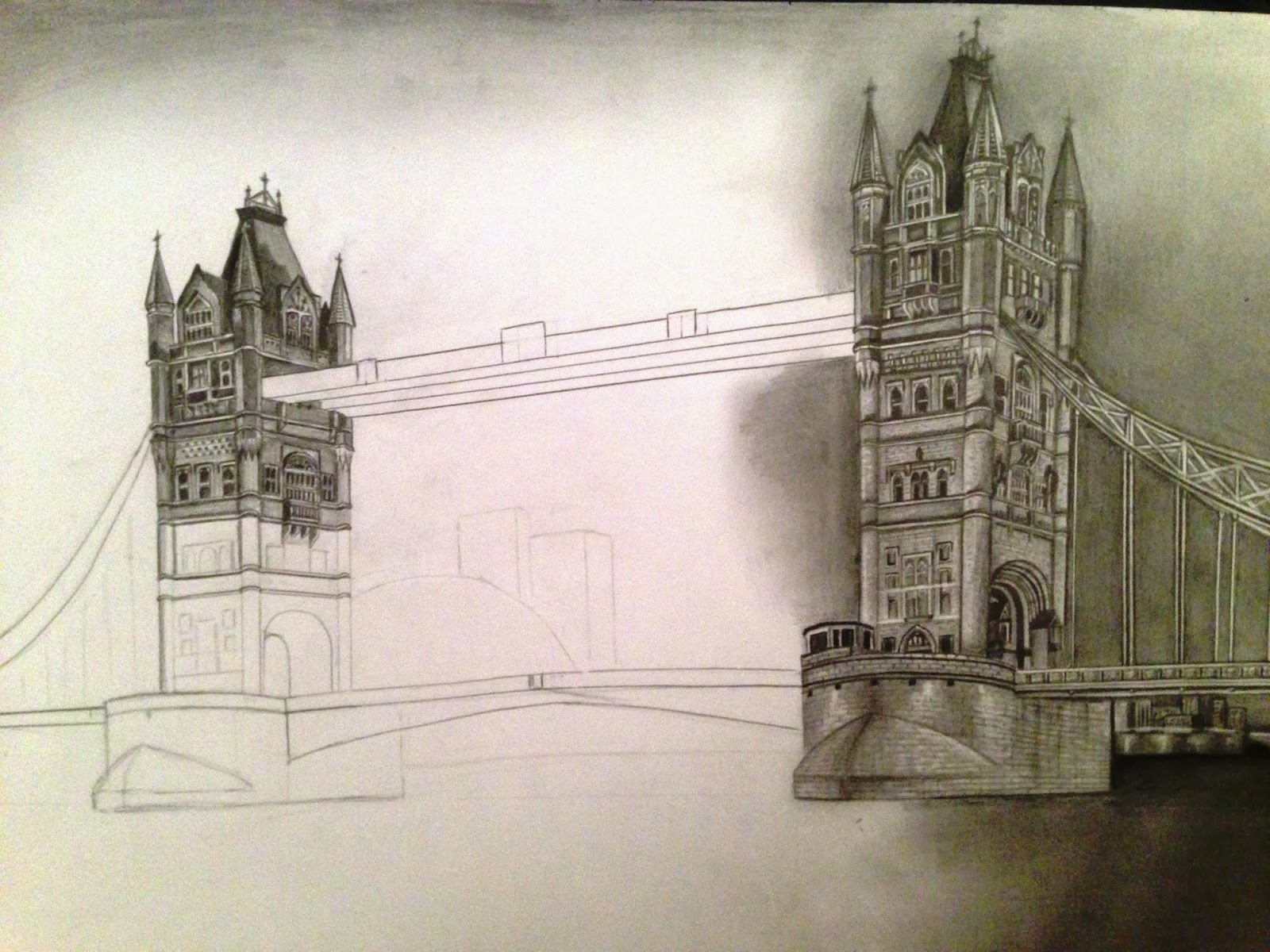 Tower Bridge, London - hyperrealistic architectural drawing - Dreams of ...