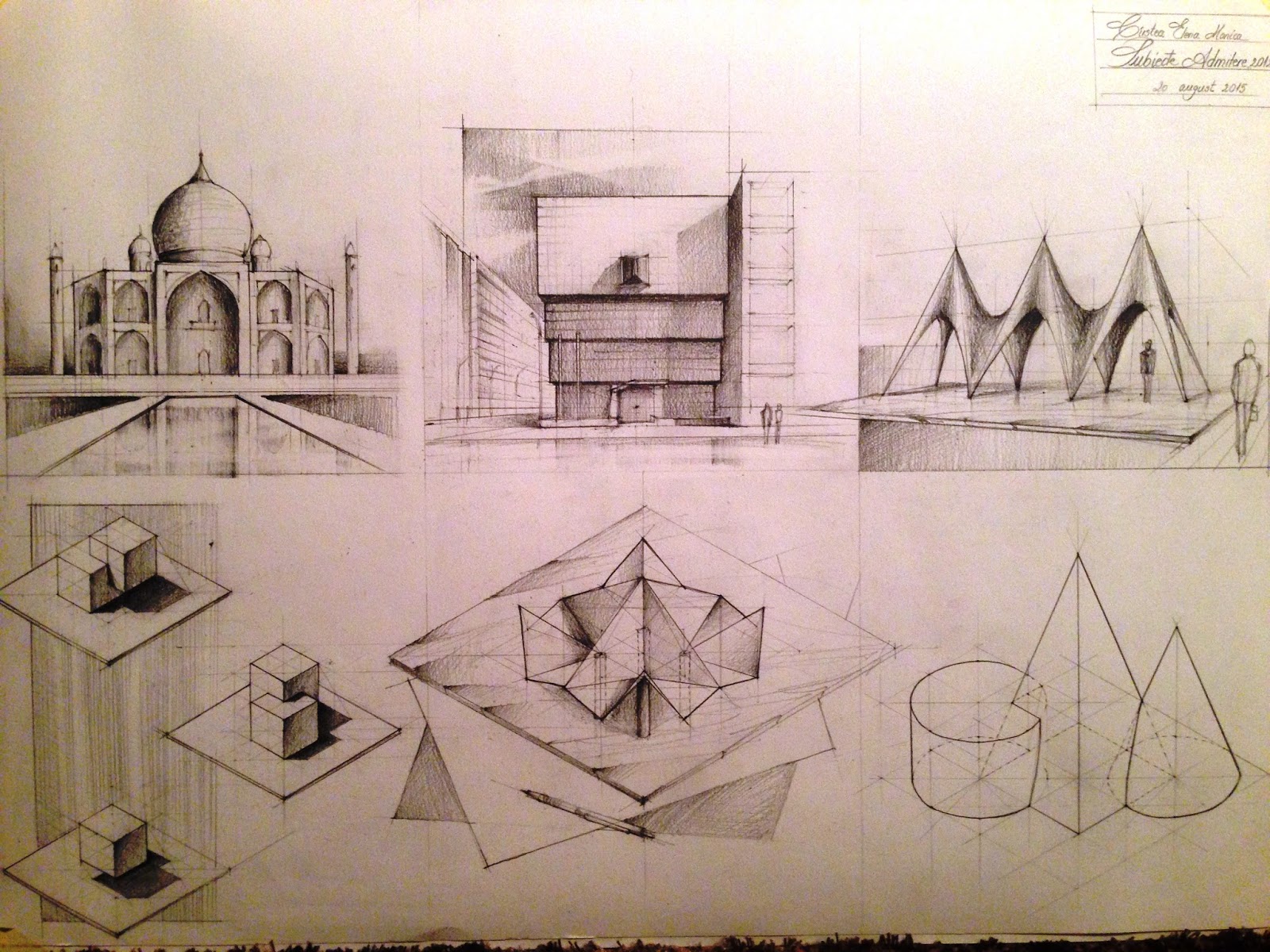 Summer preparation for architecture exam - drawings and advice - Dreams ...
