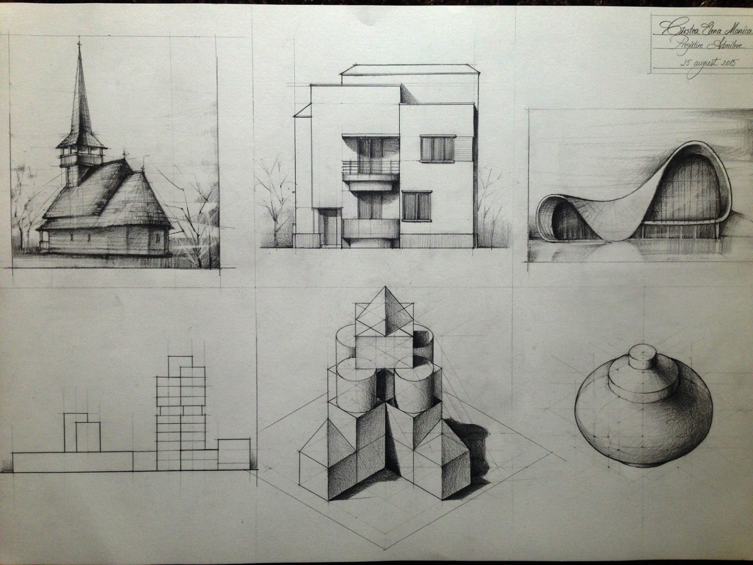 Summer preparation for architecture exam - drawings and advice - Dreams ...